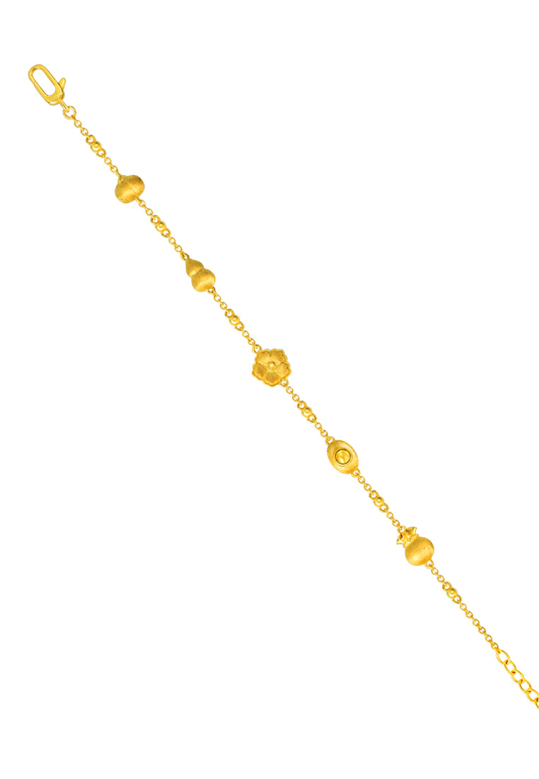 TOMEI Fortunate Flower Bracelet, Yellow Gold 916 – eTomei.com Tomei ...