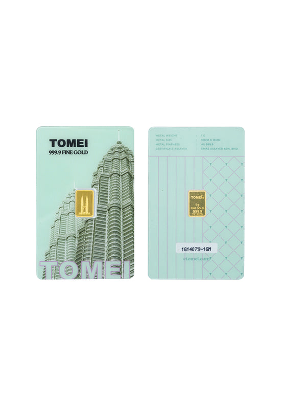 [Tomei Exclusive] KLCC Twin Towers Gold Bar | 1 Gram | Fine Gold 9999 ...