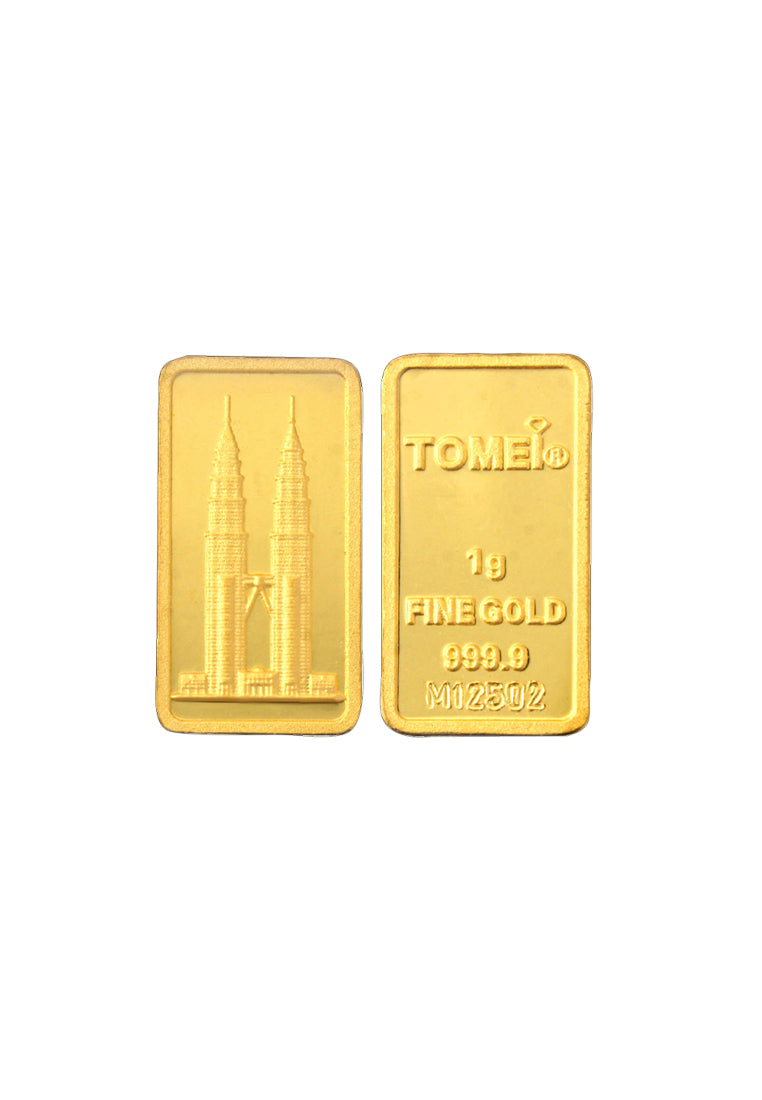 [Tomei Exclusive] KLCC Twin Towers Gold Bar | 1 Gram | Fine Gold 9999 ...