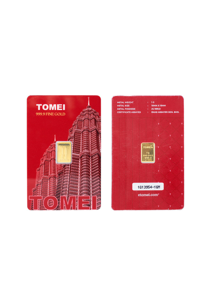 [Tomei Exclusive] KLCC Twin Towers Gold Bar | 1 Gram | Fine Gold 9999 ...